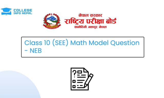 Class 10 (SEE) Math Model Question 2082